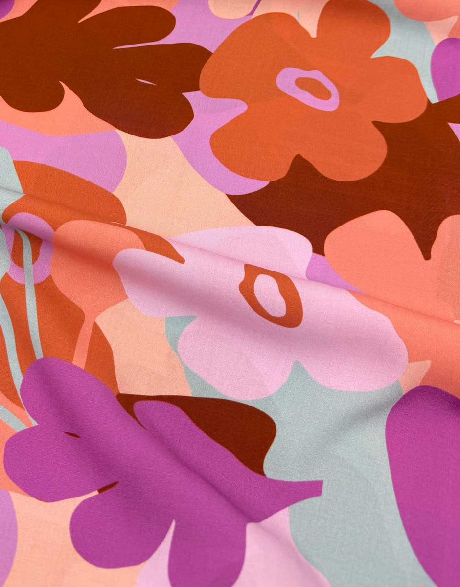 Dusky Pink Trail Run Lenzing Ecovero Viscose Fabric, Nerida Hansen – Clothkits