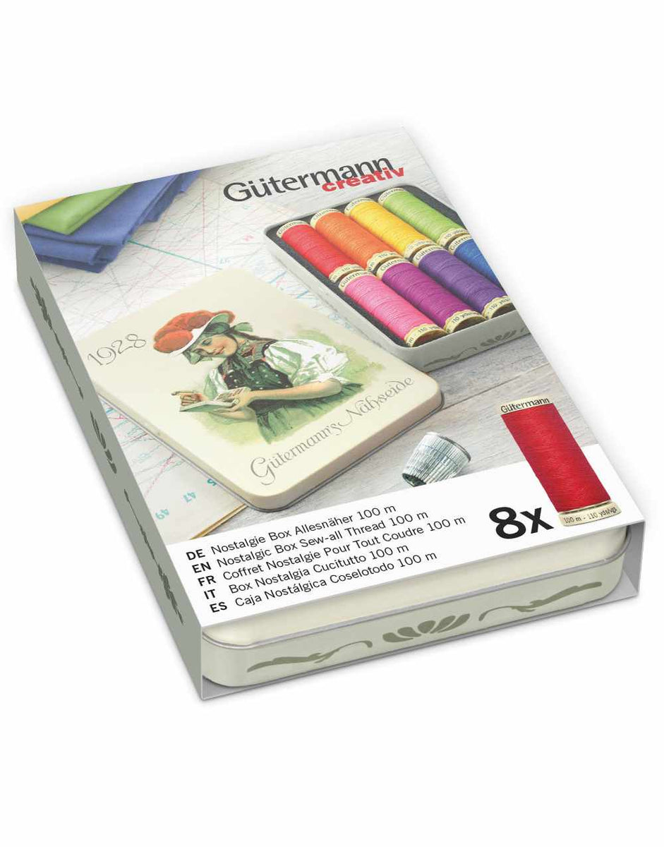 Gutermann Thread Storage Tin ‘1928’ Nostalgic Edition, Sew-All Bright ...
