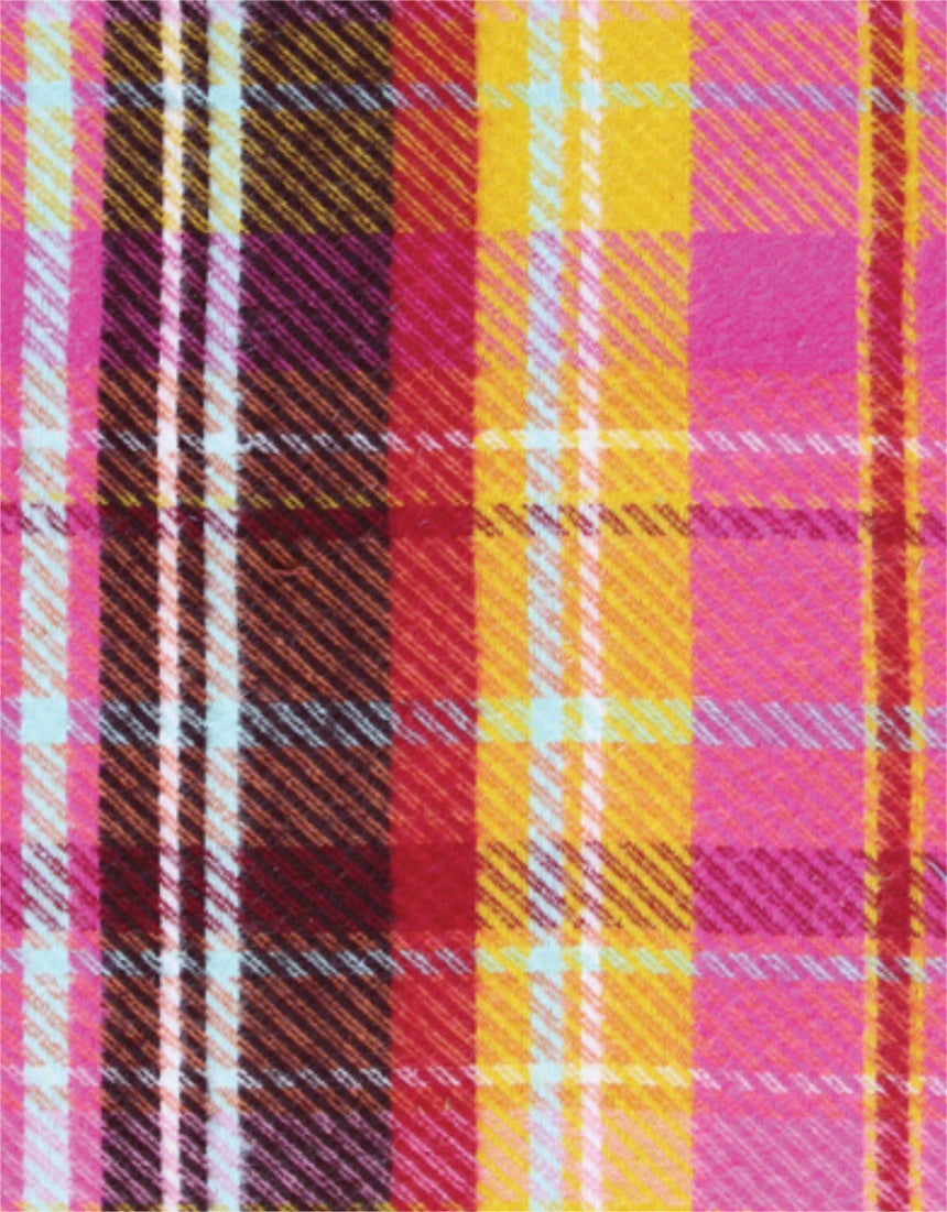 Meadow Plaid Flowerbed Highlands Flannel Double Brushed Cotton Fabric ...