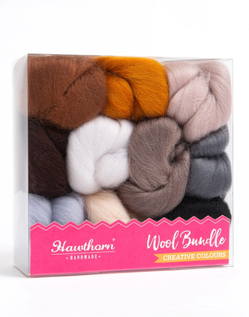 Animals Wool Bundle for Felting and Fibre Crafts, Hawthorn Handmade ...