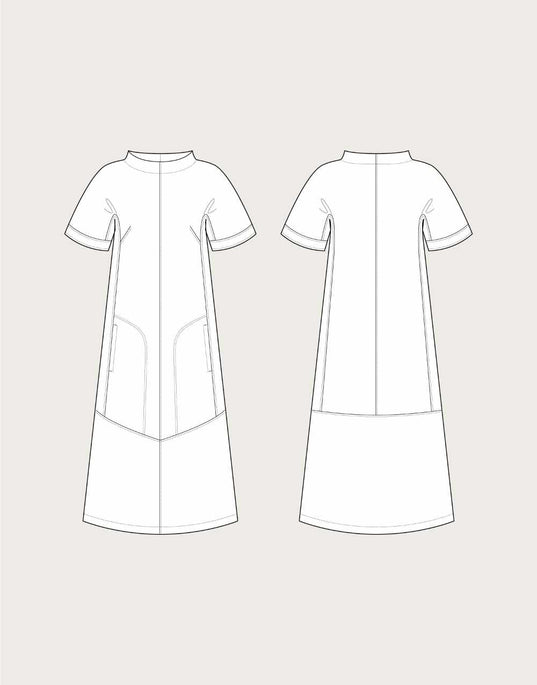 Cap Sleeve Dress Sewing Pattern, The Assembly Line – Clothkits