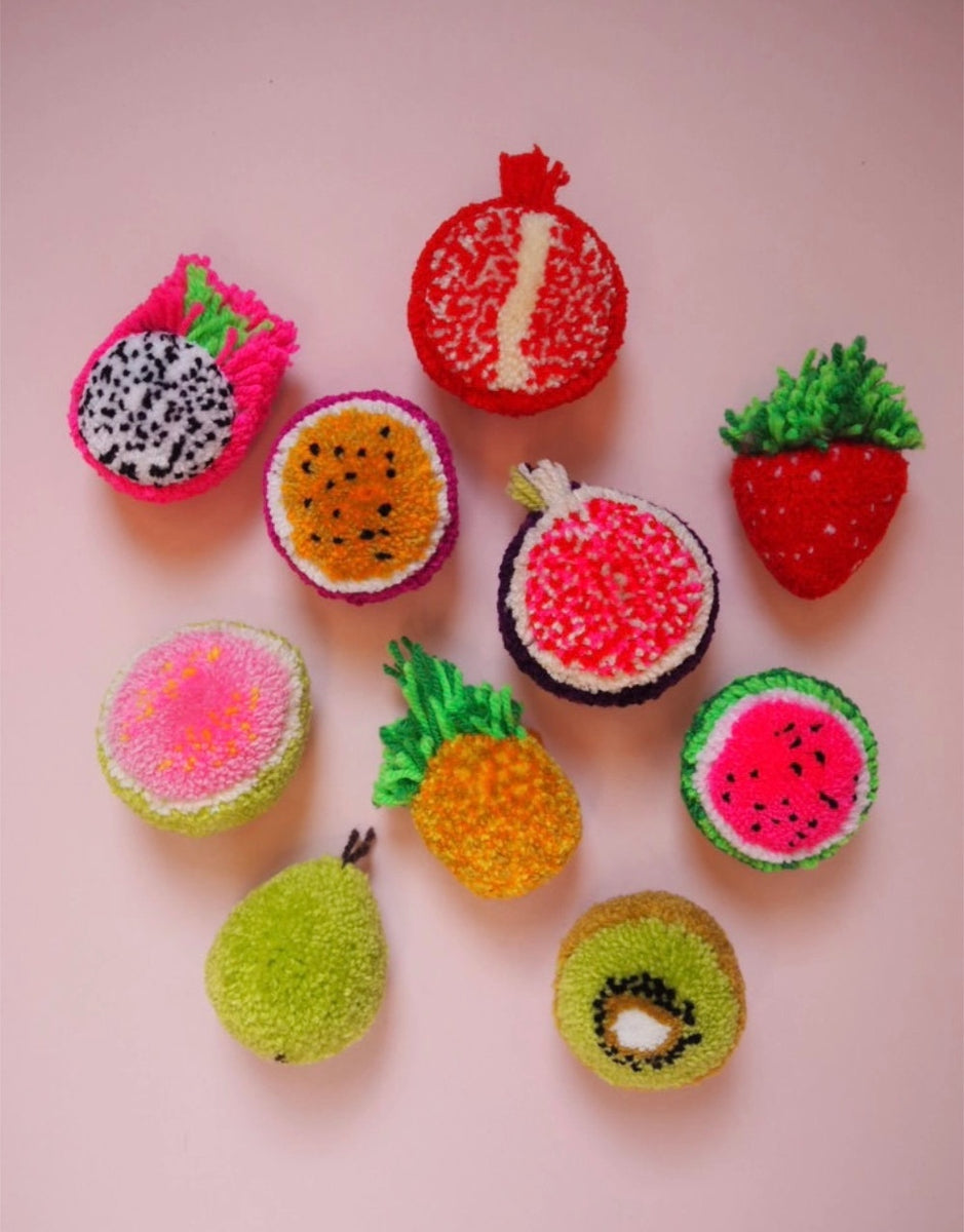 Fruit Salad Pom Pom Making Kit, Fat Pom Poms – Clothkits