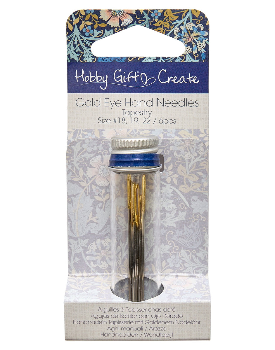 Tapestry Sewing Needles in glass tube, Gold Eye, Floral Arts and Craft ...