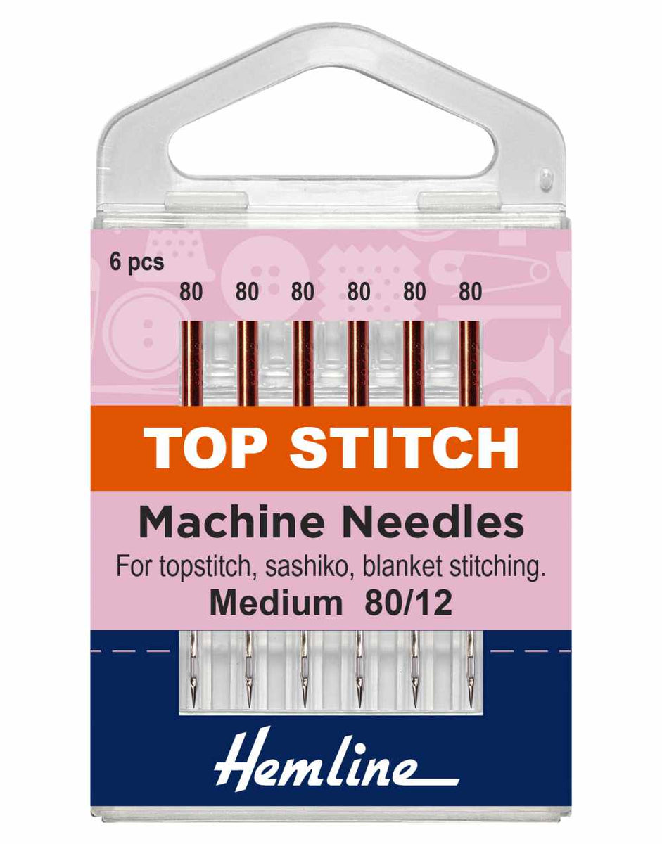 Top Stitch Sewing Machine Needles, Medium Fabric 80/14 – Clothkits