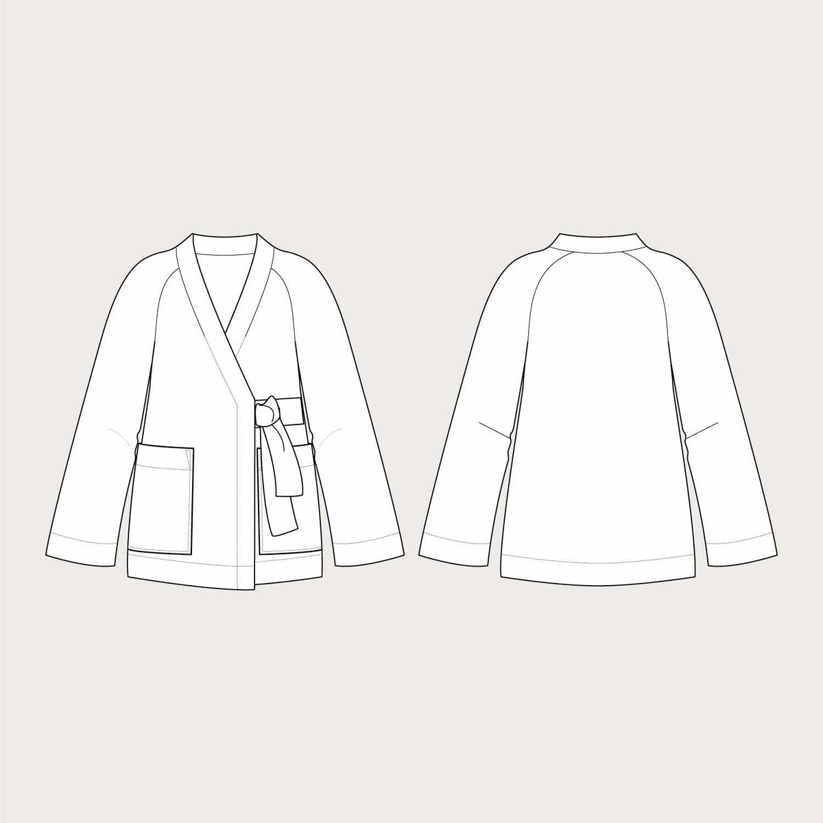 Wrap Jacket Sewing Pattern, The Assembly Line – Clothkits