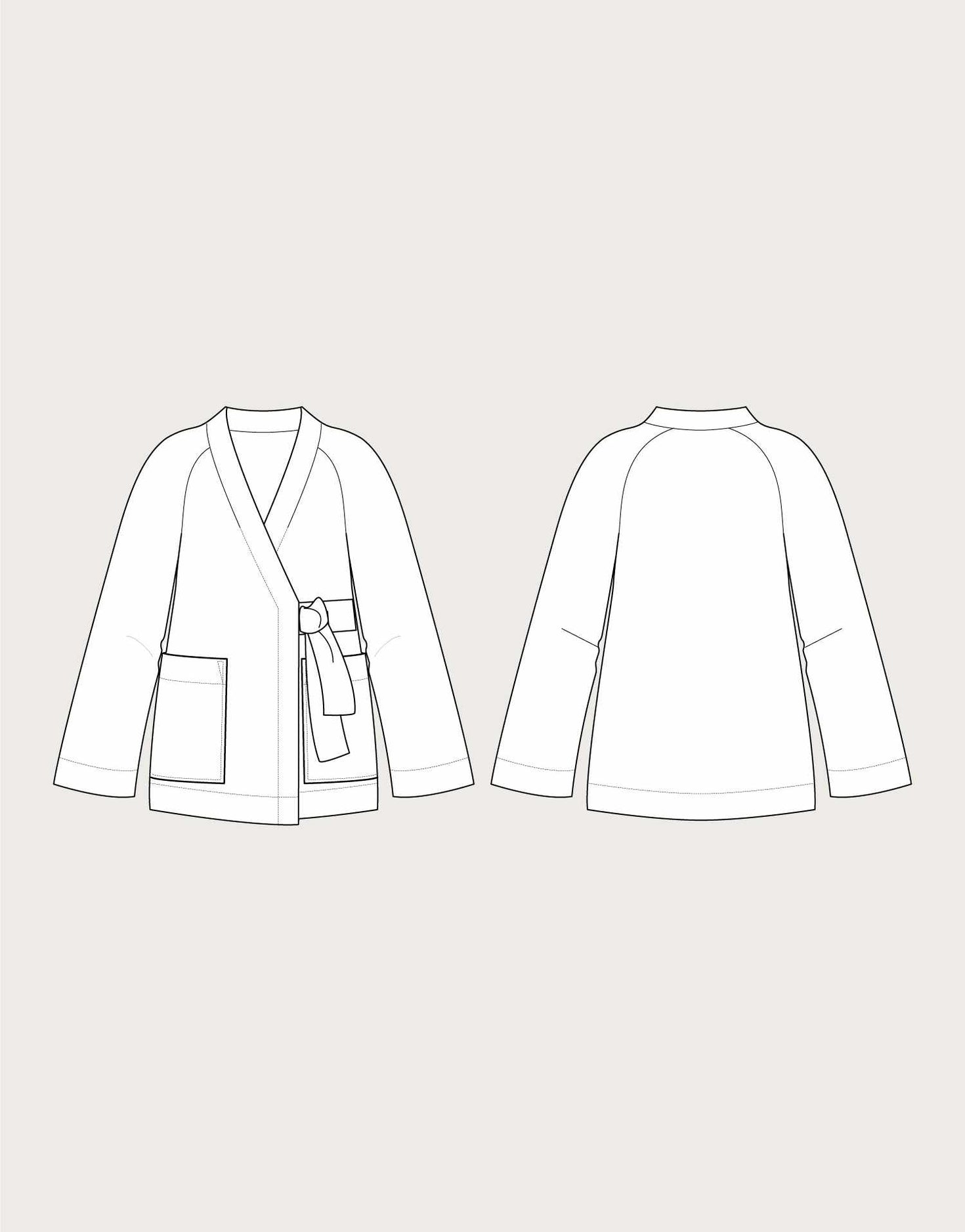 Wrap Jacket Sewing Pattern, The Assembly Line – Clothkits