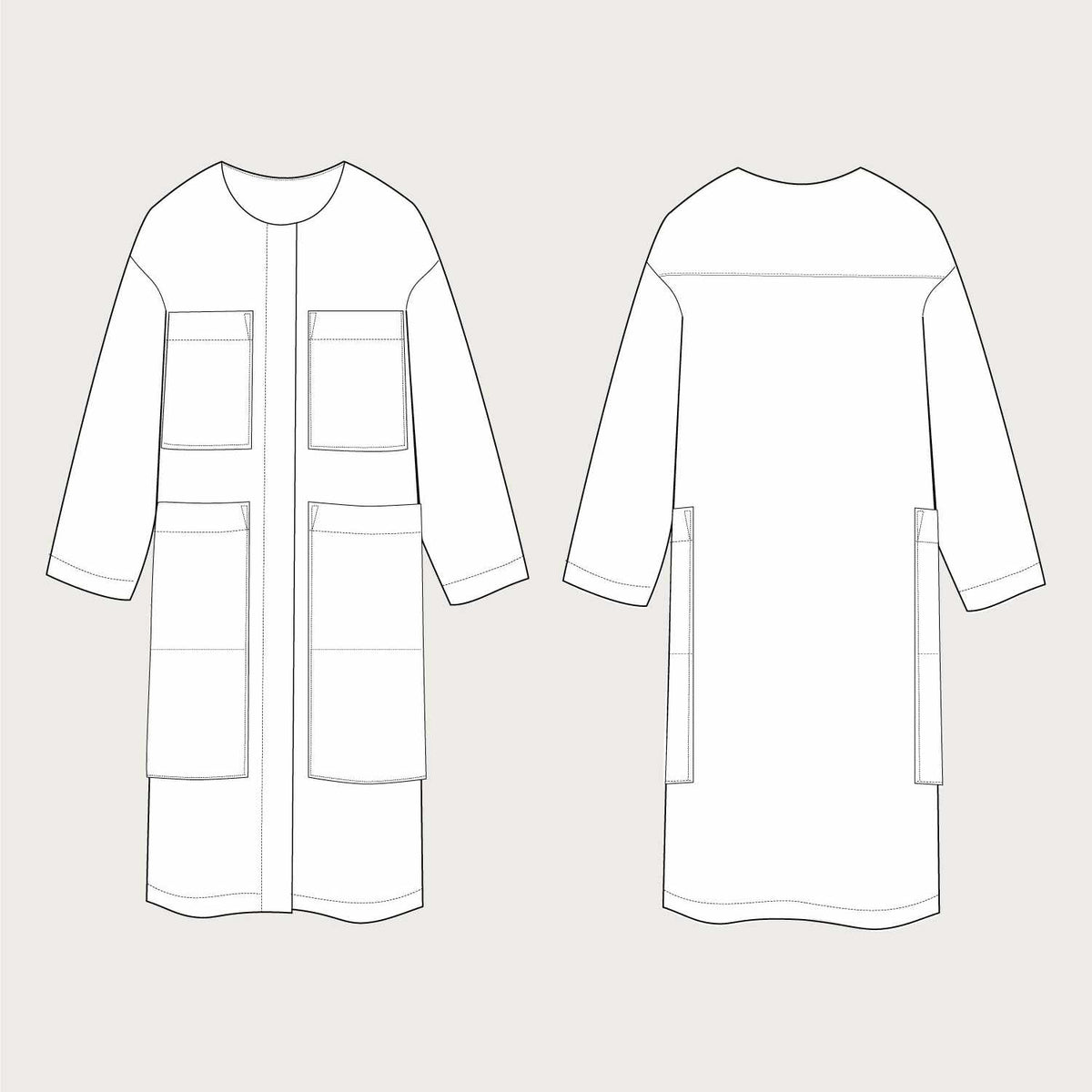 Lab Coat Sewing Pattern, The Assembly Line – Clothkits