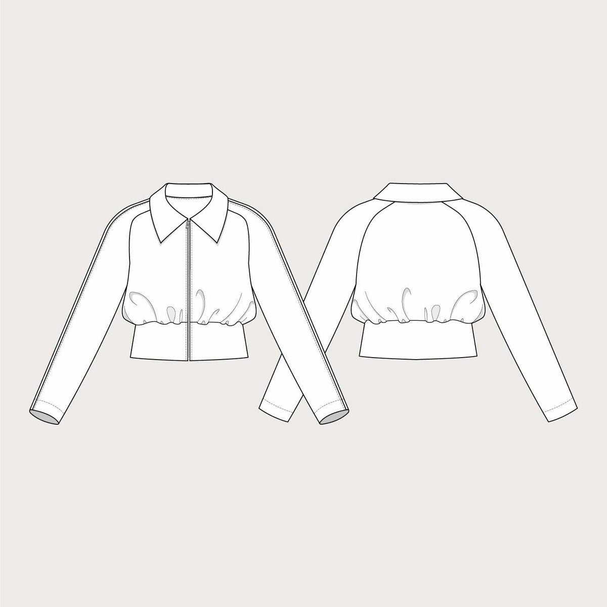 Cropped Jacket Sewing Pattern, The Assembly Line – Clothkits