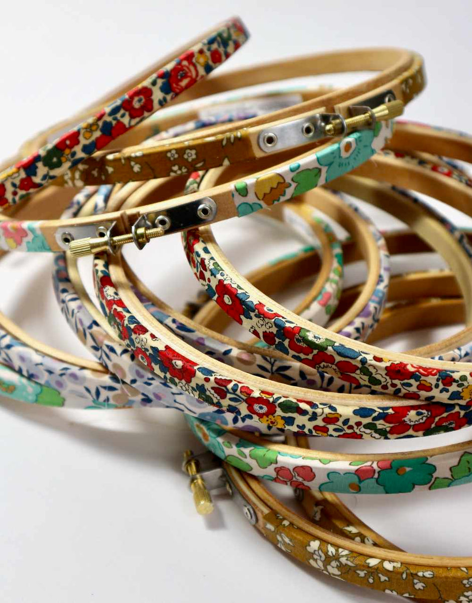 Liberty Fabric Covered Embroidery Hoops 6" – Clothkits