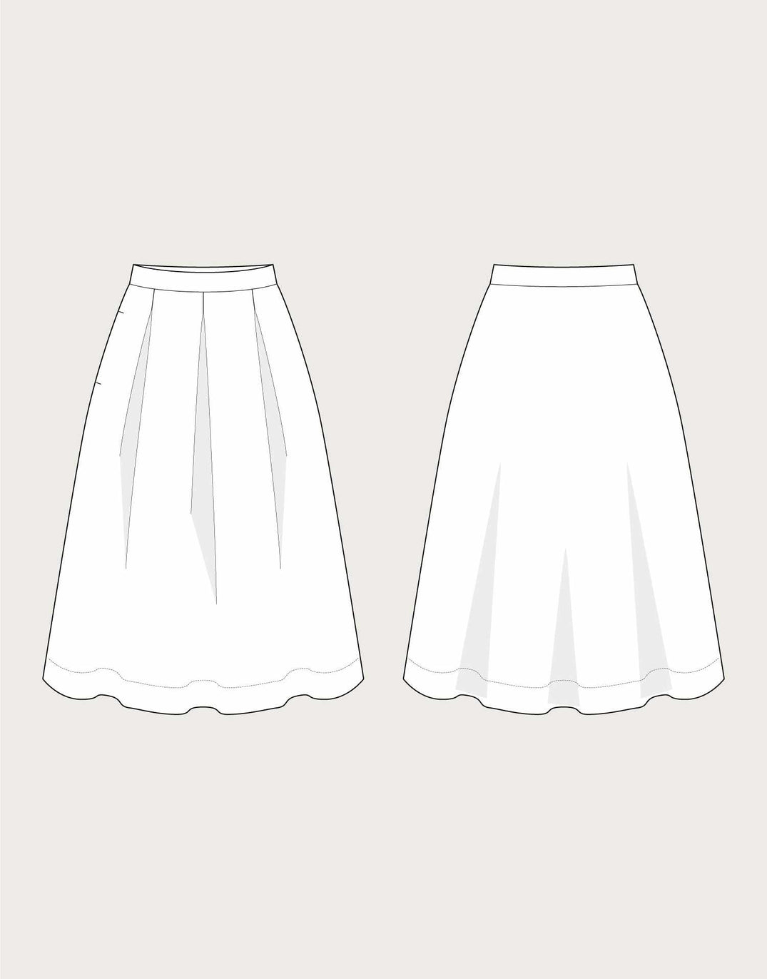 Three Pleat Skirt Sewing Pattern, The Assembly Line – Clothkits
