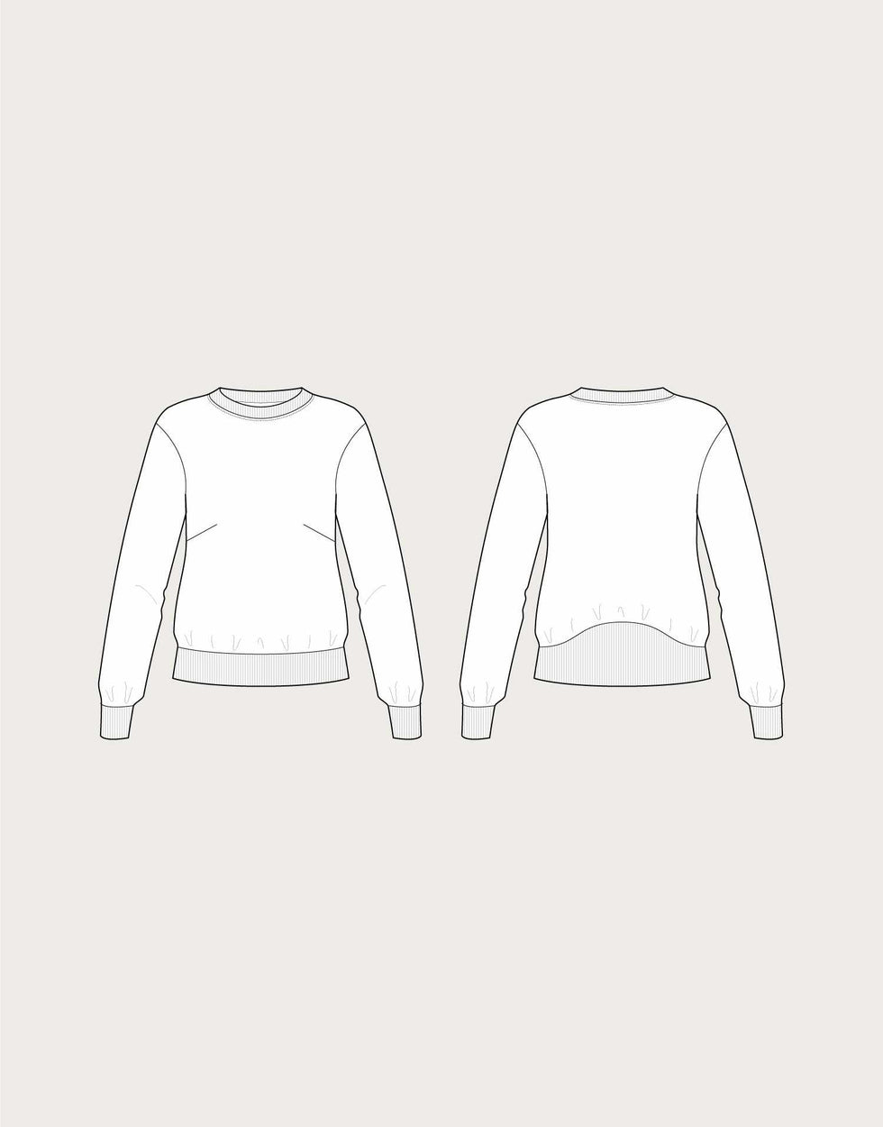 High Cuff Sweater Sewing Pattern, The Assembly Line – Clothkits
