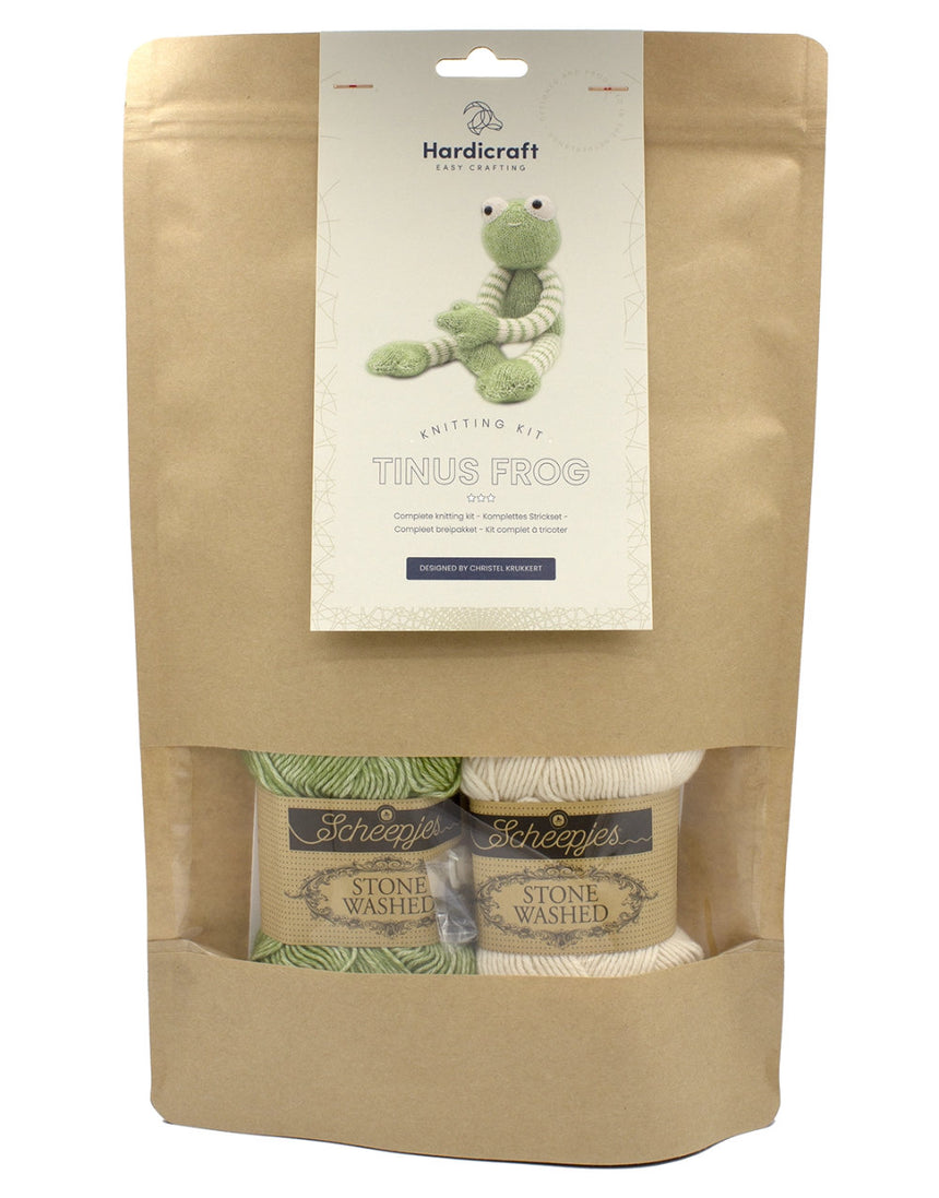 Tinus the Frog Knitting Kit, Hardicraft – Clothkits