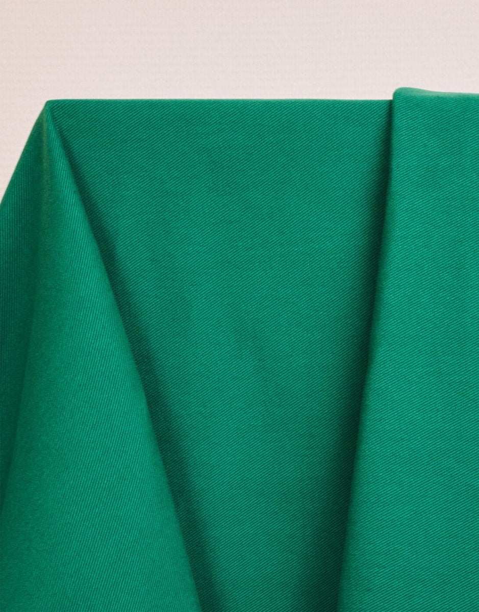 Juicy Green Cotton Gabardine Twill Fabric, Atelier Brunette – Clothkits