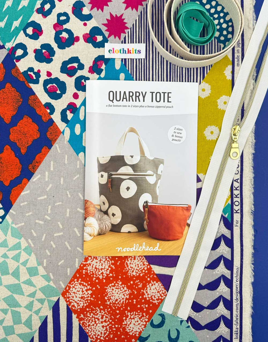 Quarry Tote Bag & Zipped Pouch Making Kit in Echino Rhombus Canvas, No ...