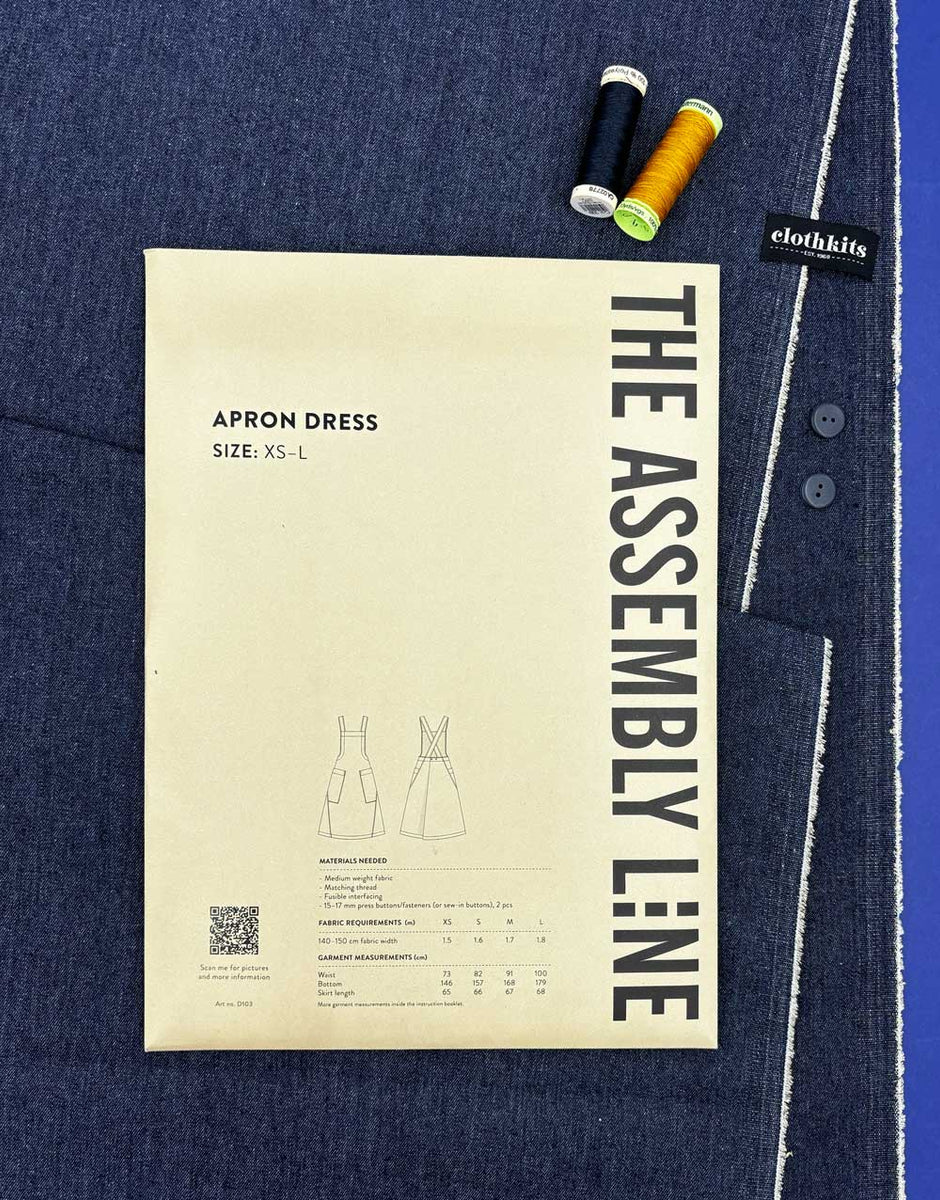 Denim Apron Dress Complete Dressmaking Kit, The Assembly Line – Clothkits