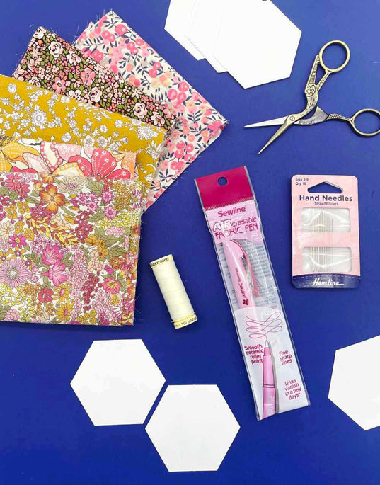 Liberty Fabrics English Paper Piecing Hexi Starter Kit – Clothkits