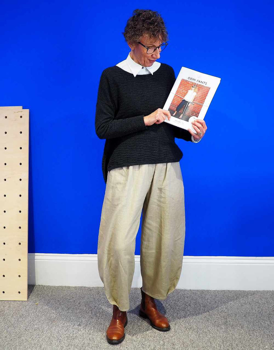 Ramie Linen Demi Pants Complete Dressmaking Kit, Tessuti – Clothkits