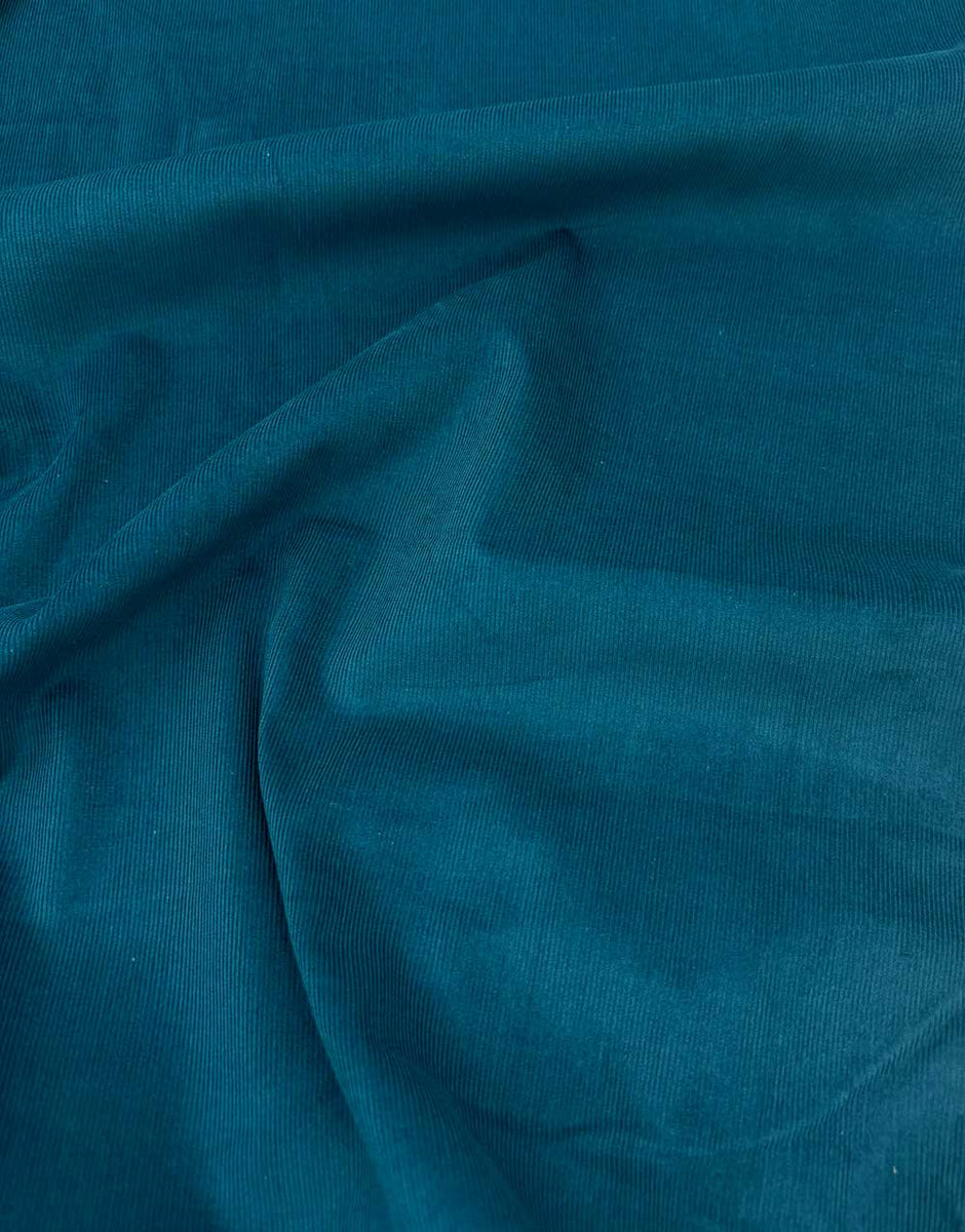 Petrol Cotton 21 Wale Cotton Needlecord Fabric – Clothkits