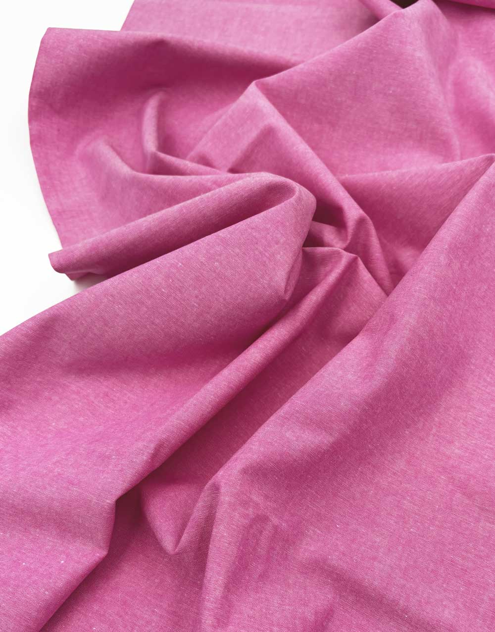 Fuchsia Pink Yarn Dyed Cotton Chambray Fabric – Clothkits