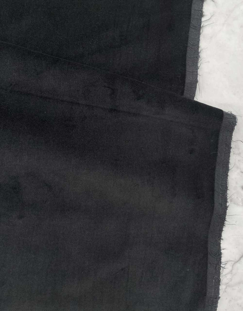 Black Cotton Velvet Fabric – Clothkits