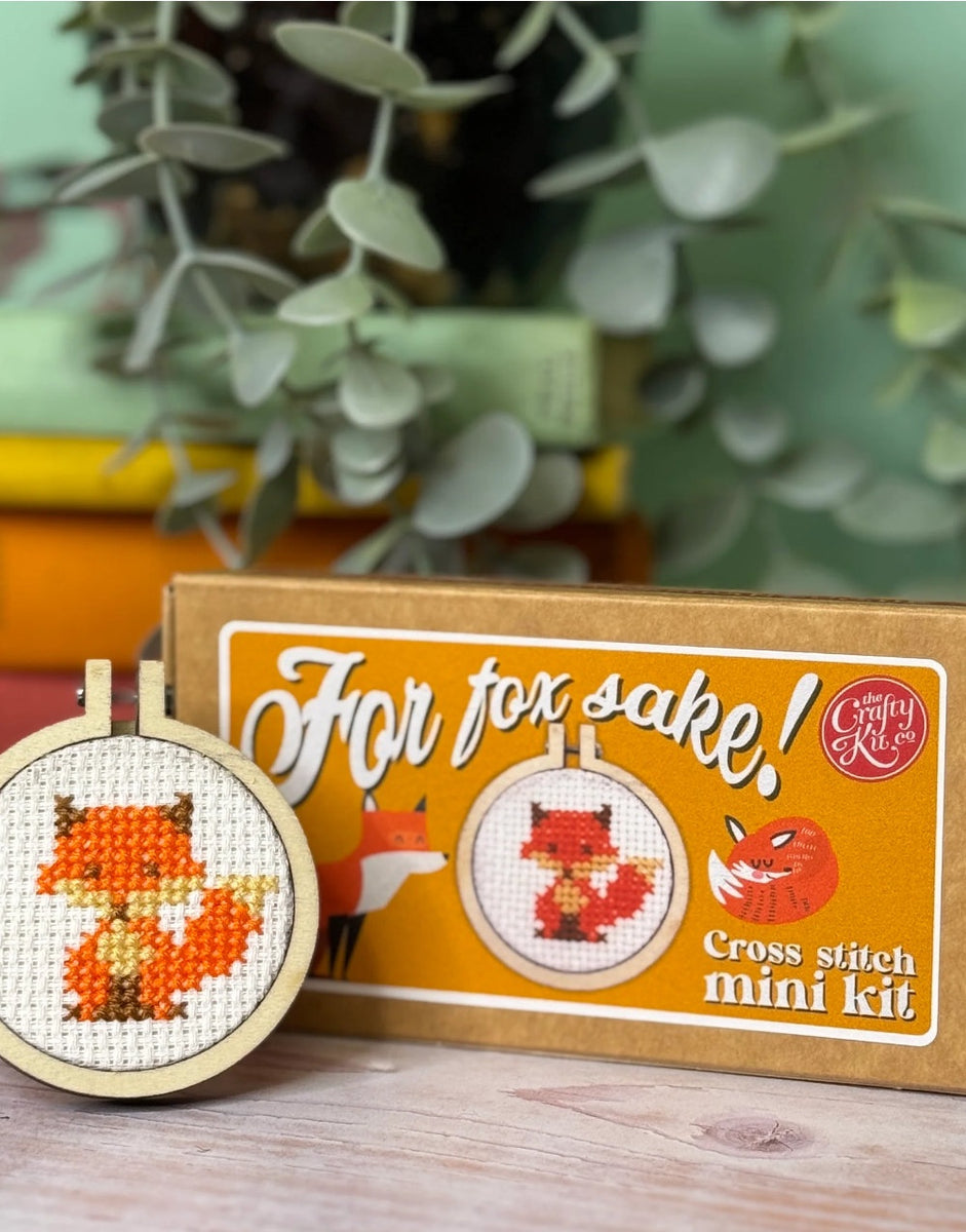 For Fox Sake! Mini Matchbox Cross Stitch Kit, Crafty Kit Company ...