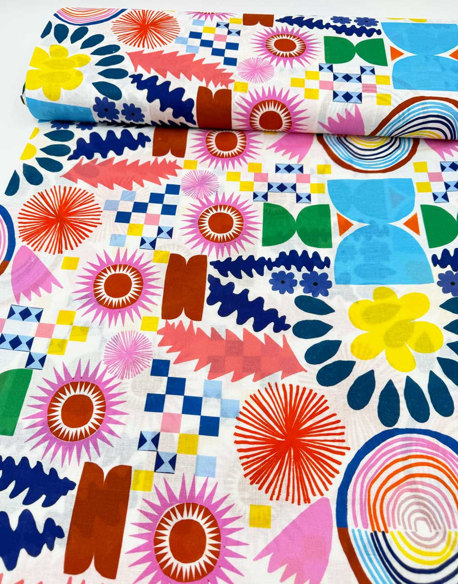 Plant Bomb Cotton Linen Fabric, Doops Designs – Clothkits