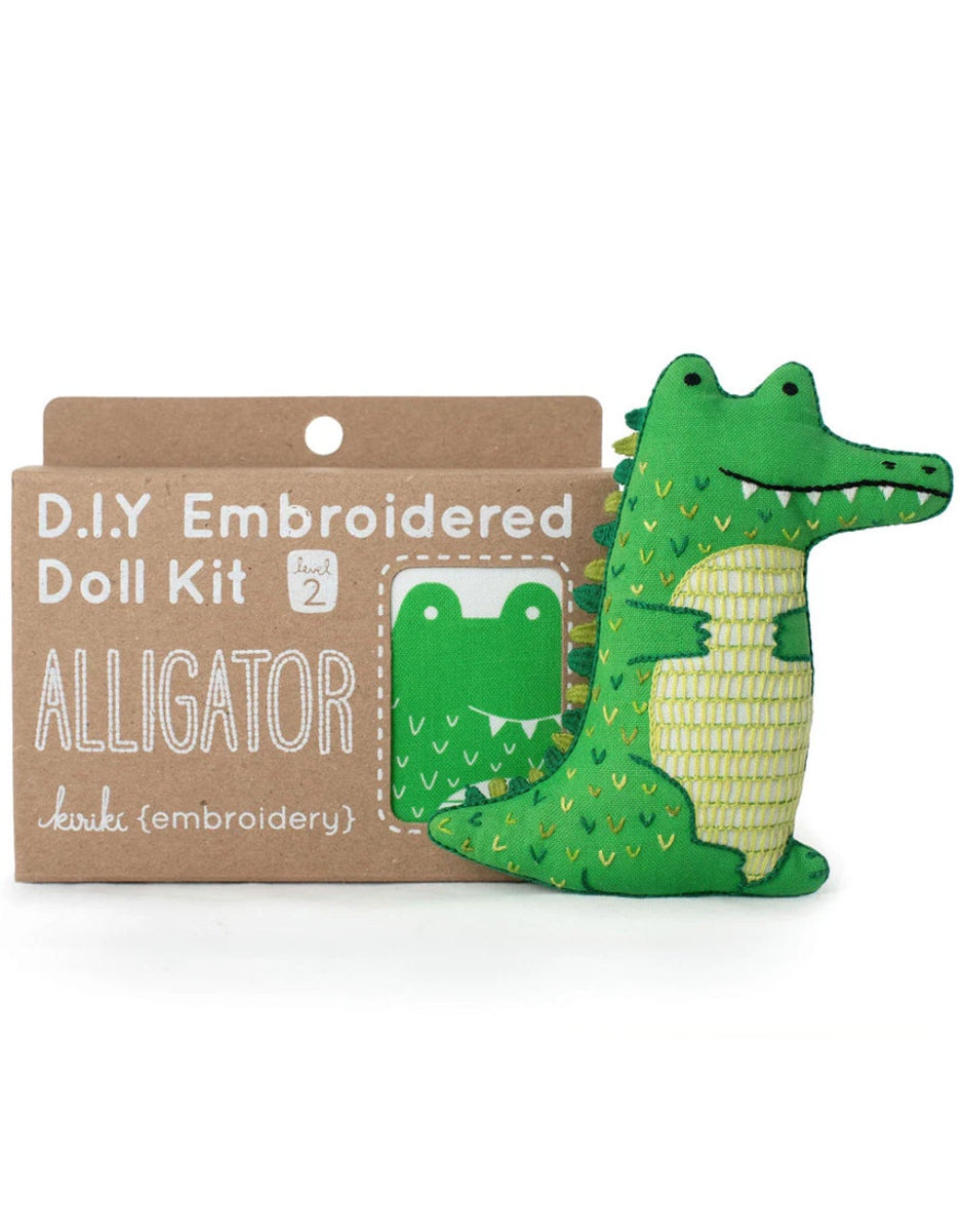 Alligator Embroidered Doll Kit, Kiriki Press – Clothkits