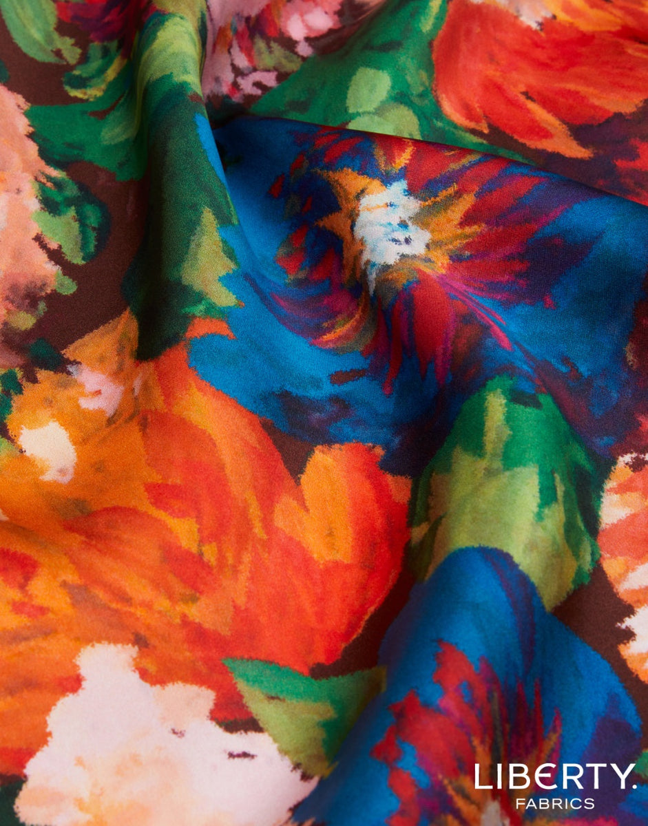 Liberty Fabrics Belgravia Silk Satin, Artist's Bouquet C – Clothkits