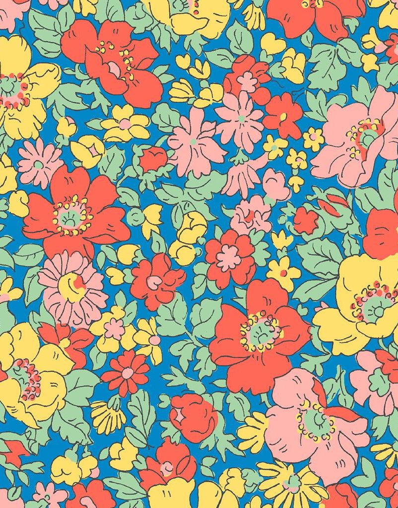 Remnant 50cm -Liberty Fabrics The Wide-Width Collection, Cosmos Park 4 ...