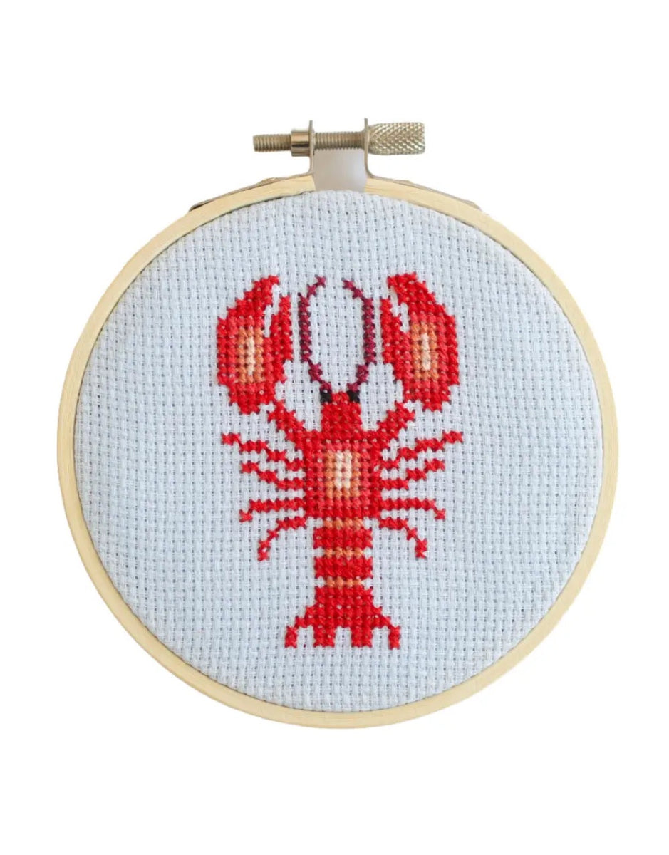 Lobster Cross Stitch Kit, Cotton Clara – Clothkits