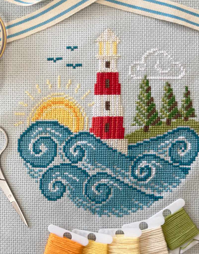 Going Coastal Modern Cross Stitch Kit – Clothkits