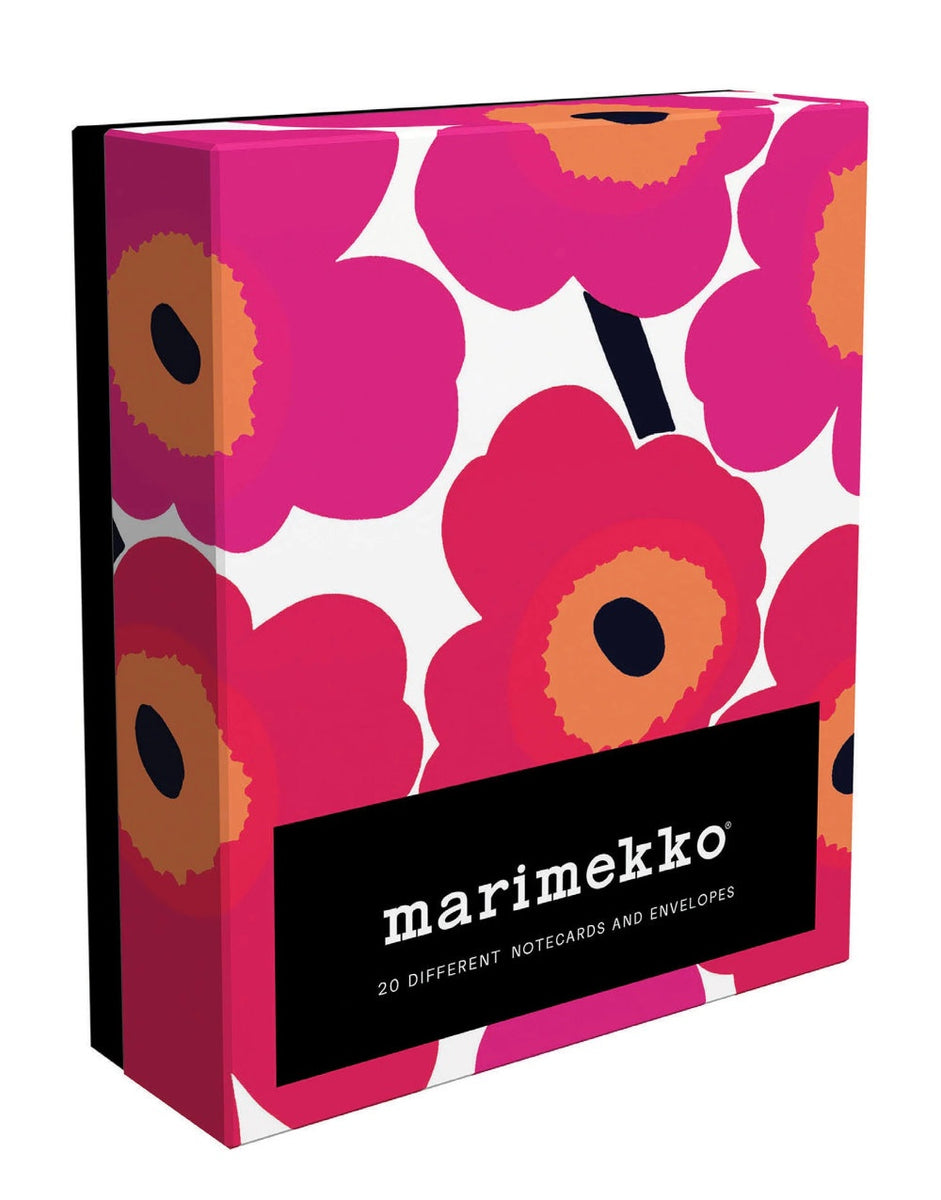 Marimekko Notes, Set of 20 Assorted Unikko Notecards with Envelopes ...