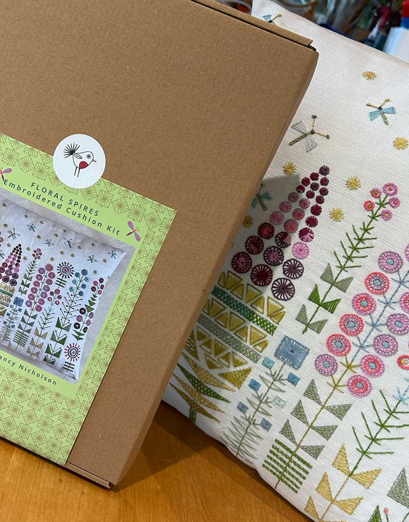 Floral Spires, Nancy Nicholson Embroidery Stitch Kit – Clothkits