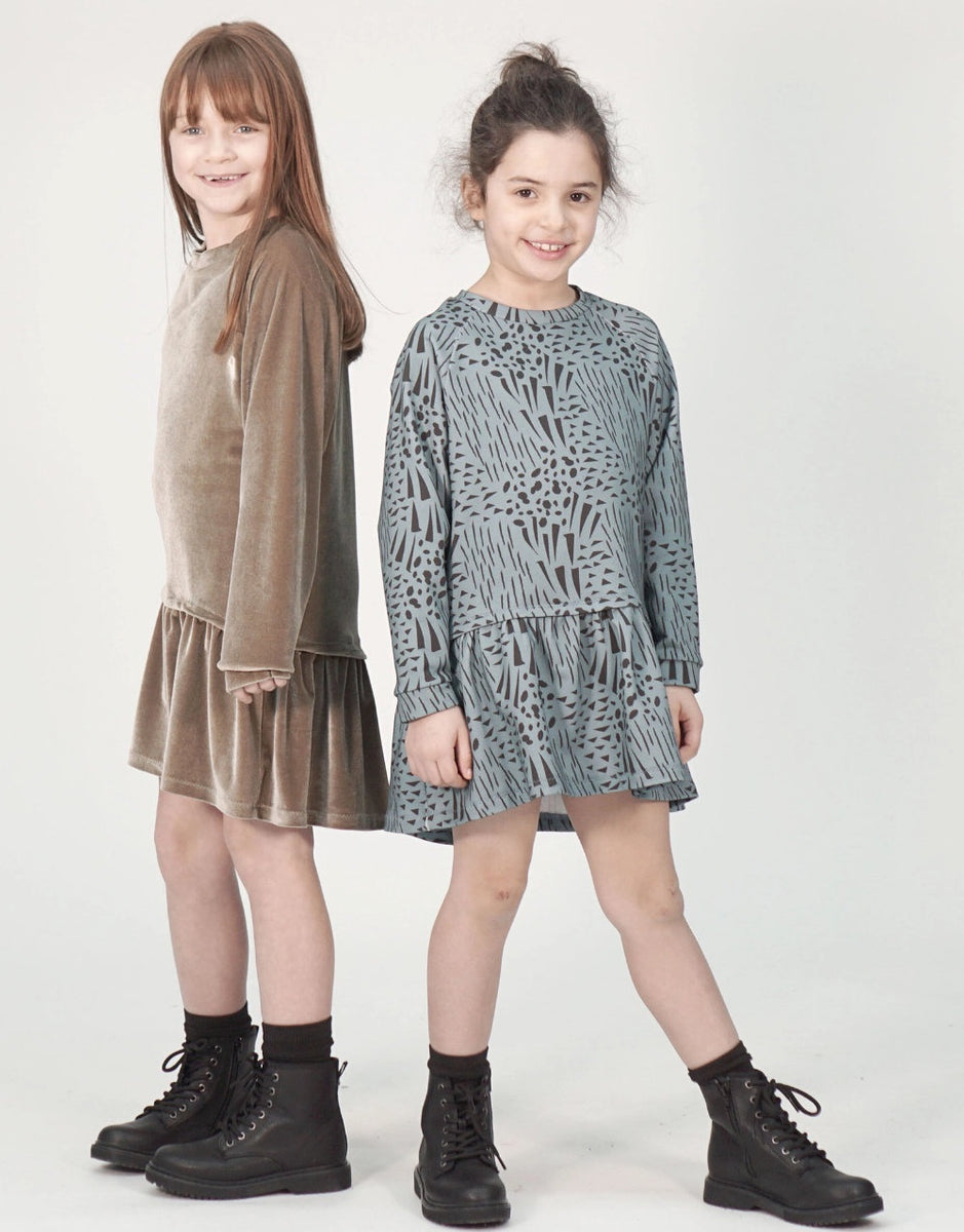 Stevie Girl's Sweat Trapeze Dress Sewing Pattern (0 - 11y), Pattern Pa ...