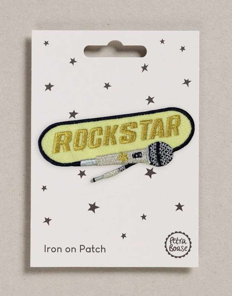 Rockstar Iron on Patch, Petra Boase – Clothkits