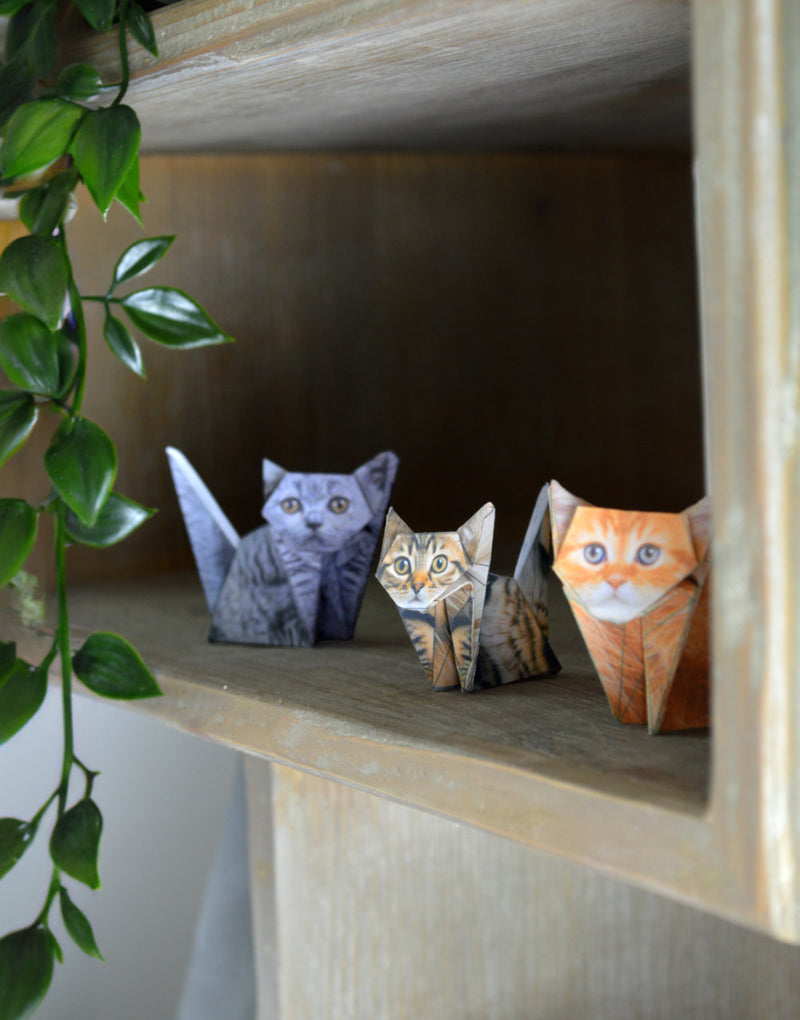 Paper Cats | Fold Your Own Paper Cats, Pikkii – Clothkits
