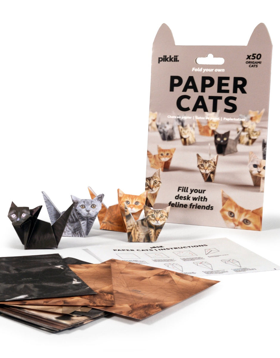 Paper Cats | Fold Your Own Paper Cats, Pikkii – Clothkits