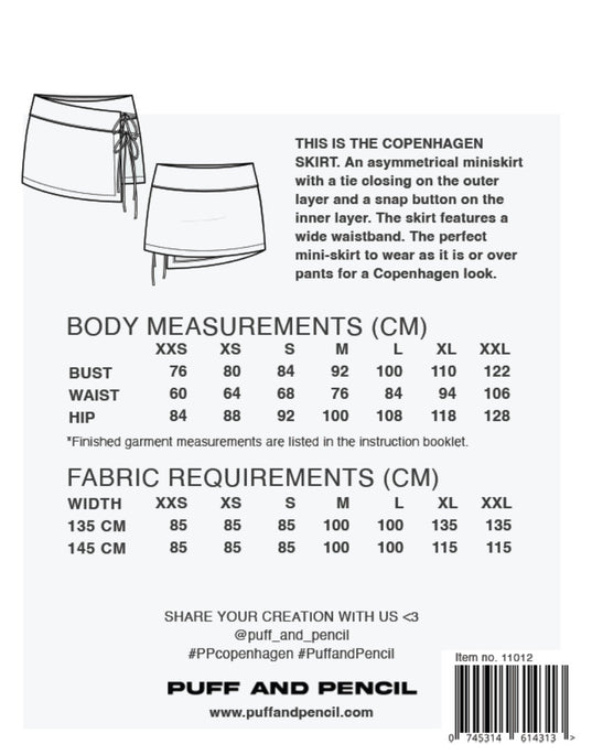 Copenhagen Mini Skirt Sewing Pattern, Puff & Pencil – Clothkits