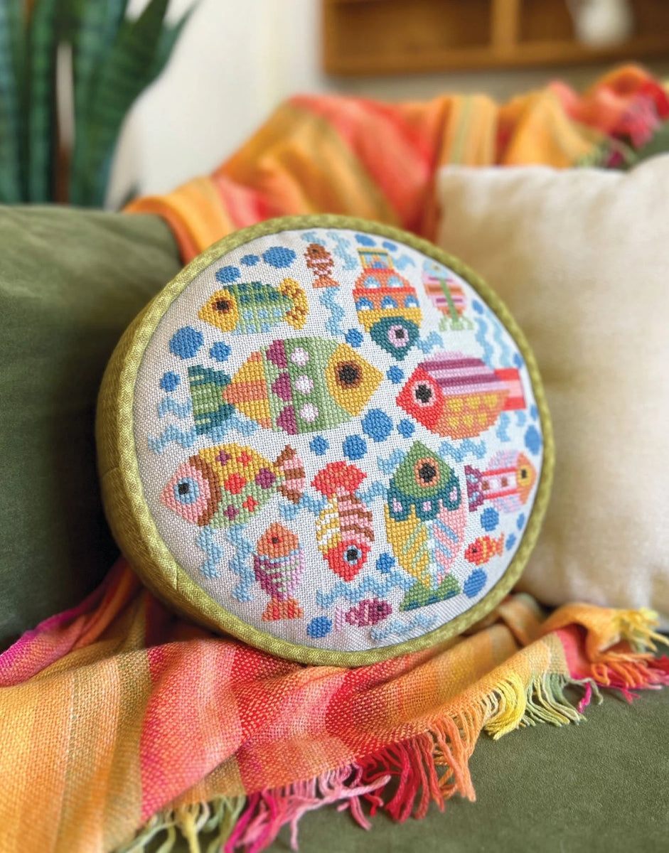 Fish Dish Counted Cross Stitch Sampler Pattern, Satsuma Street – Clothkits