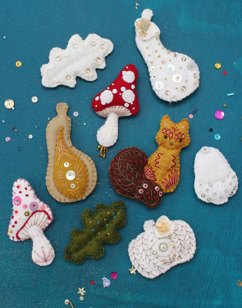 Woodland Ornaments / Wreath and Decorations Embroidery Pattern Booklet ...