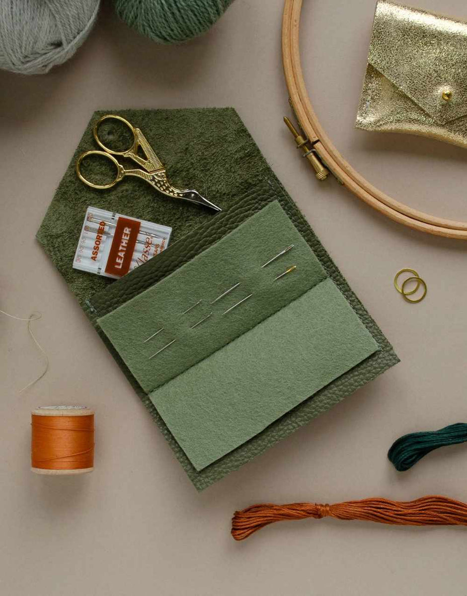 Leather Sewing Needle Case & Pouch, Studio Lowen – Clothkits