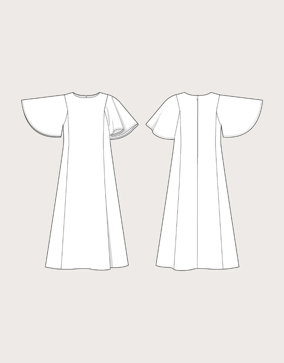 Flutter Sleeve Dress Sewing Pattern, The Assembly Line – Clothkits