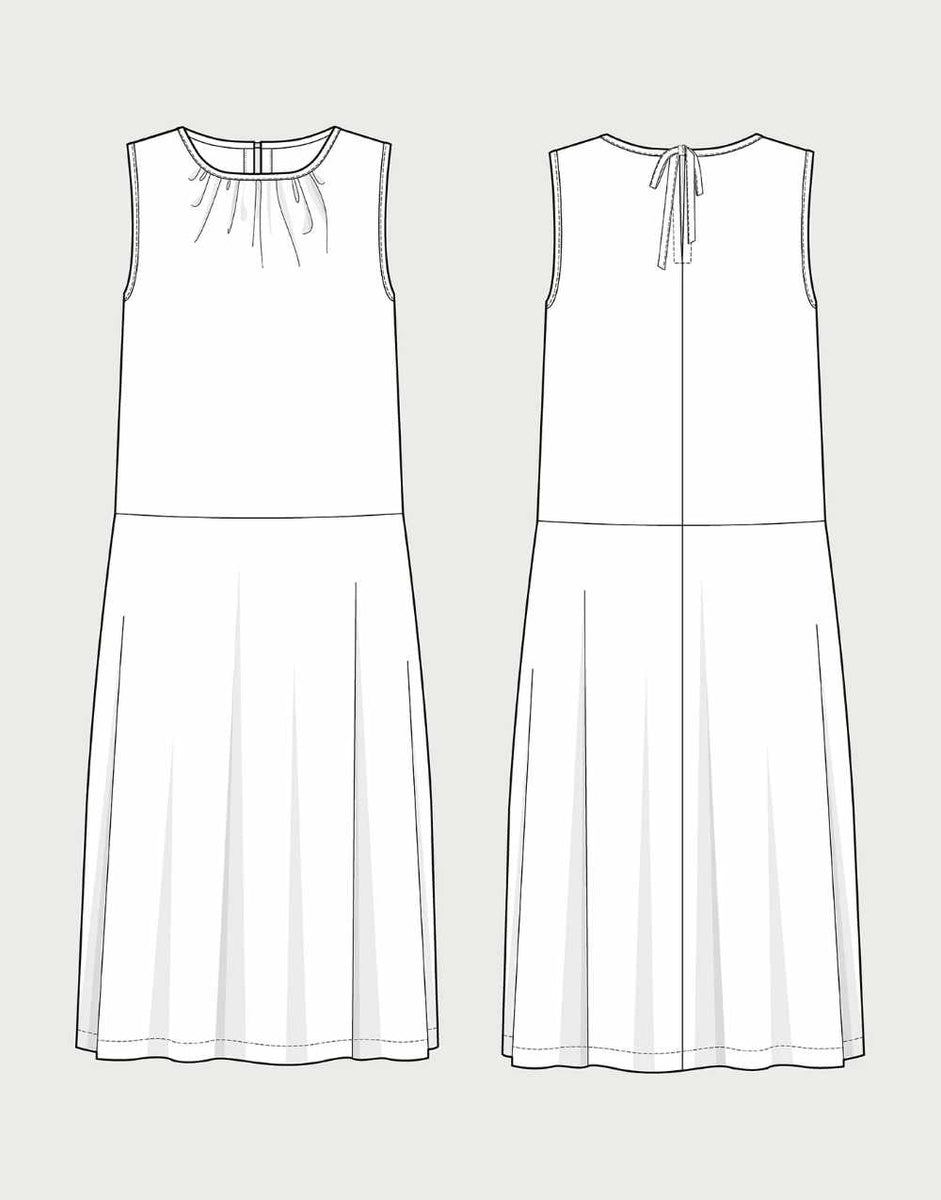 Drop-Waist Dress Sewing Pattern, The Assembly Line – Clothkits