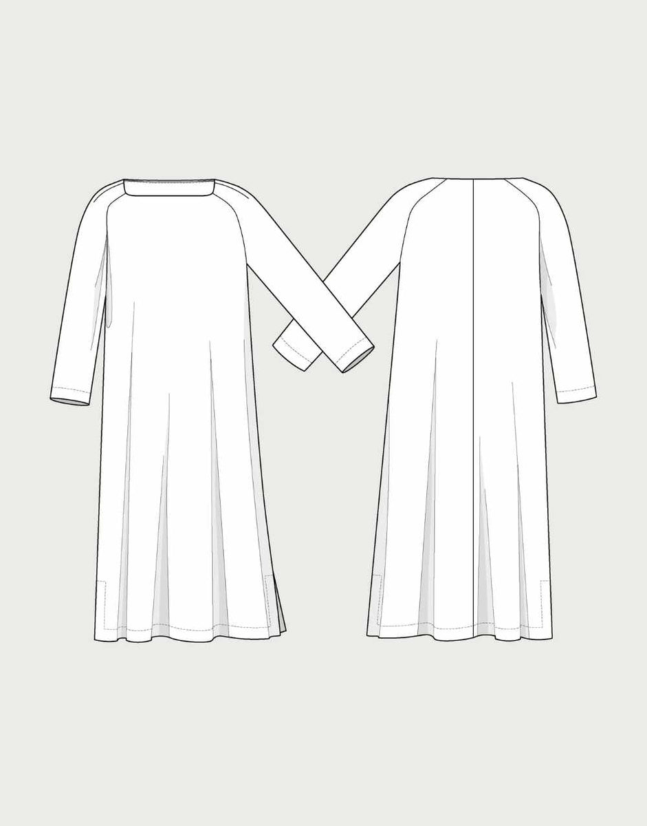 Square Neck Dress Sewing Pattern, The Assembly Line – Clothkits