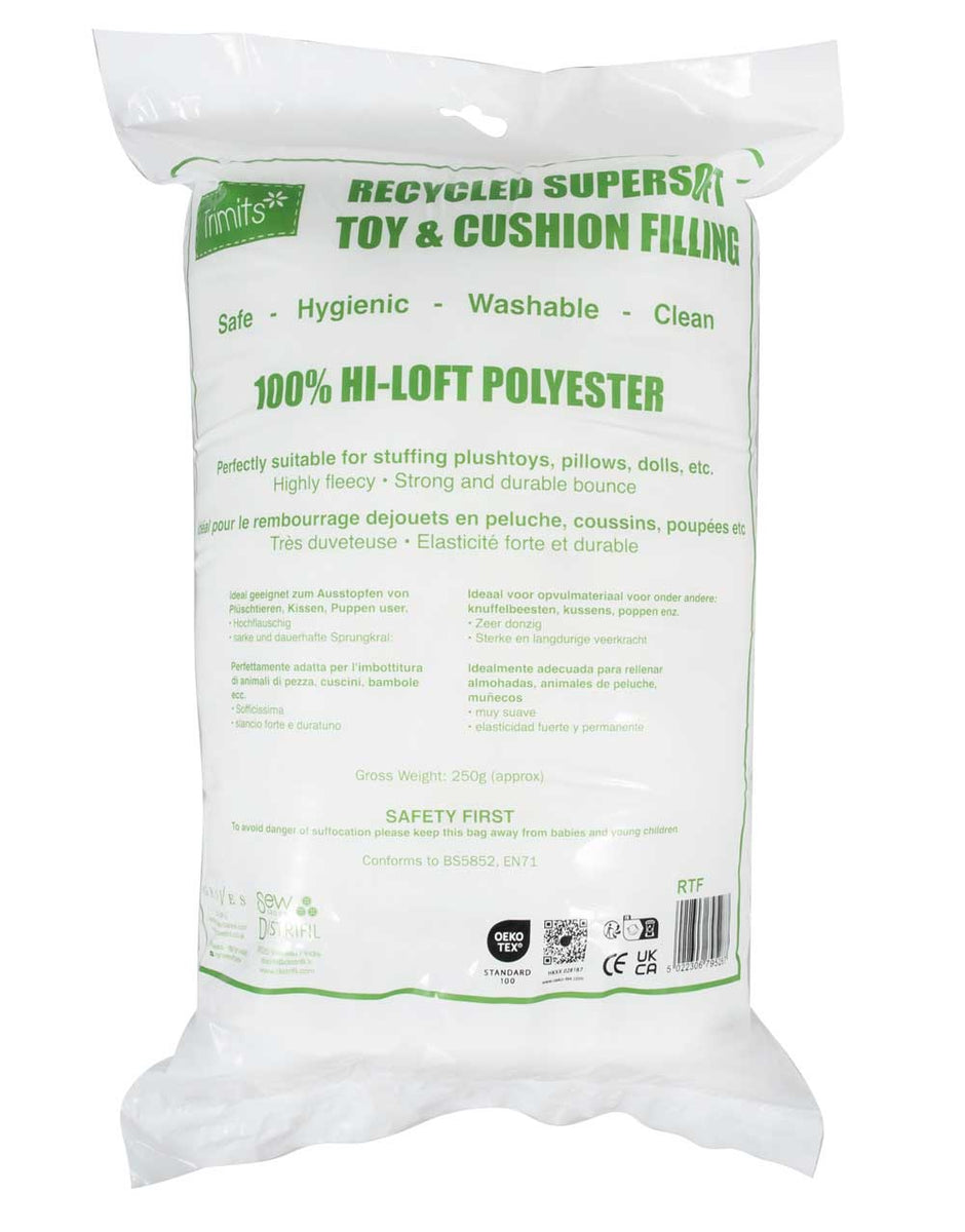 Recycled Polyester Toy Filling Stuffing, 250g – Clothkits