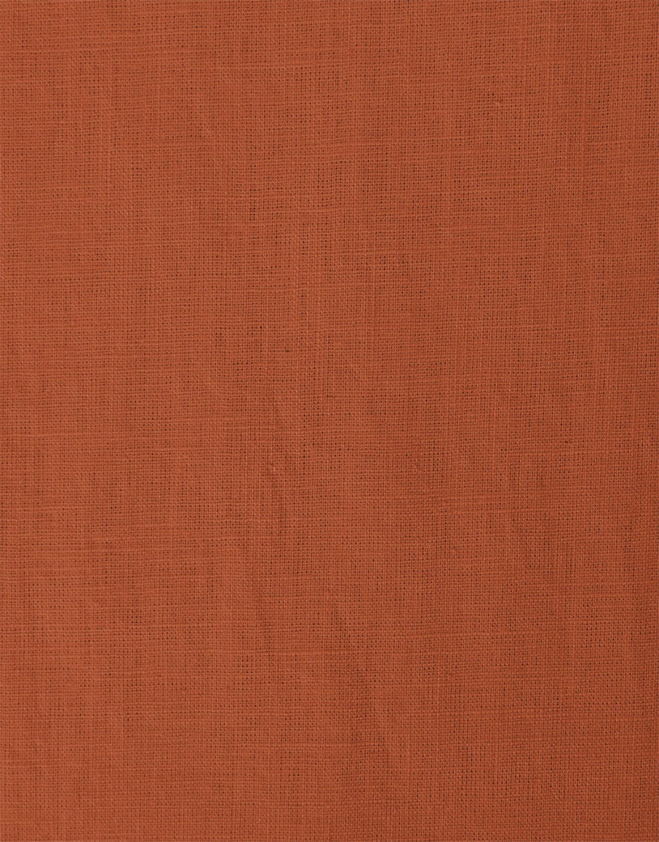 Remnant 50cm - Brique Red Washed Pure Linen Fabric – Clothkits