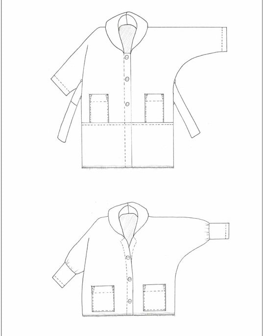 Unisex Coat Zero Waste Sewing Pattern PDF Immediate Download, Birgitta ...
