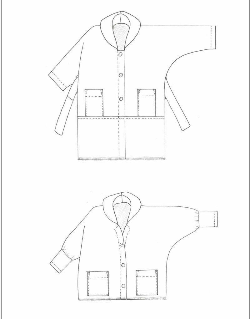 Unisex Coat Zero Waste Sewing Pattern PDF Immediate Download, Birgitta ...