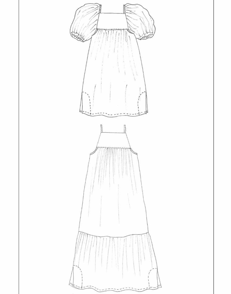 Tier Dress Zero Waste Sewing Pattern PDF, Birgitta Helmersson – Clothkits