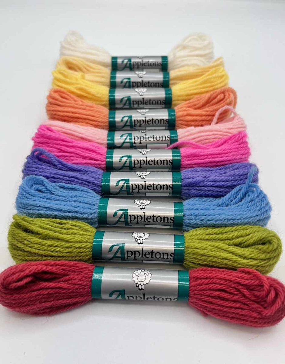Appletons Spring Colours Tapestry Wool 4 Ply Skeins Set of 10 – Clothkits